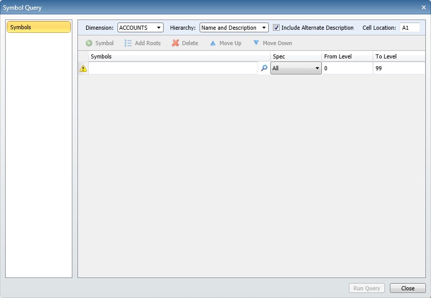 Querying Symbols – Longview v24